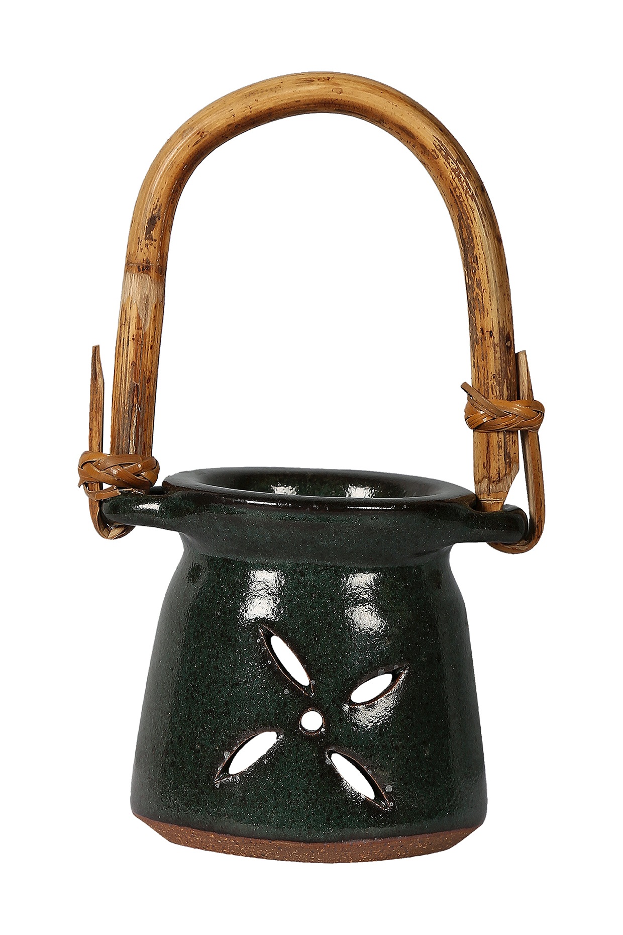 Green Hand Crafted Diffuser With Cane Handle by Nakshikathaa at Pernia ...