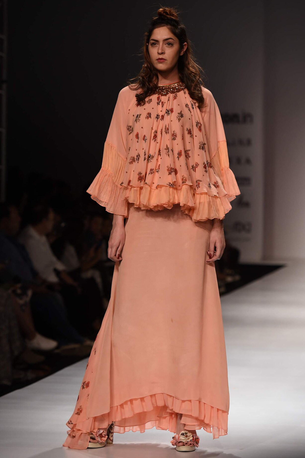 Lilly chintz pleated top and printed skirt set available only at Pernia ...
