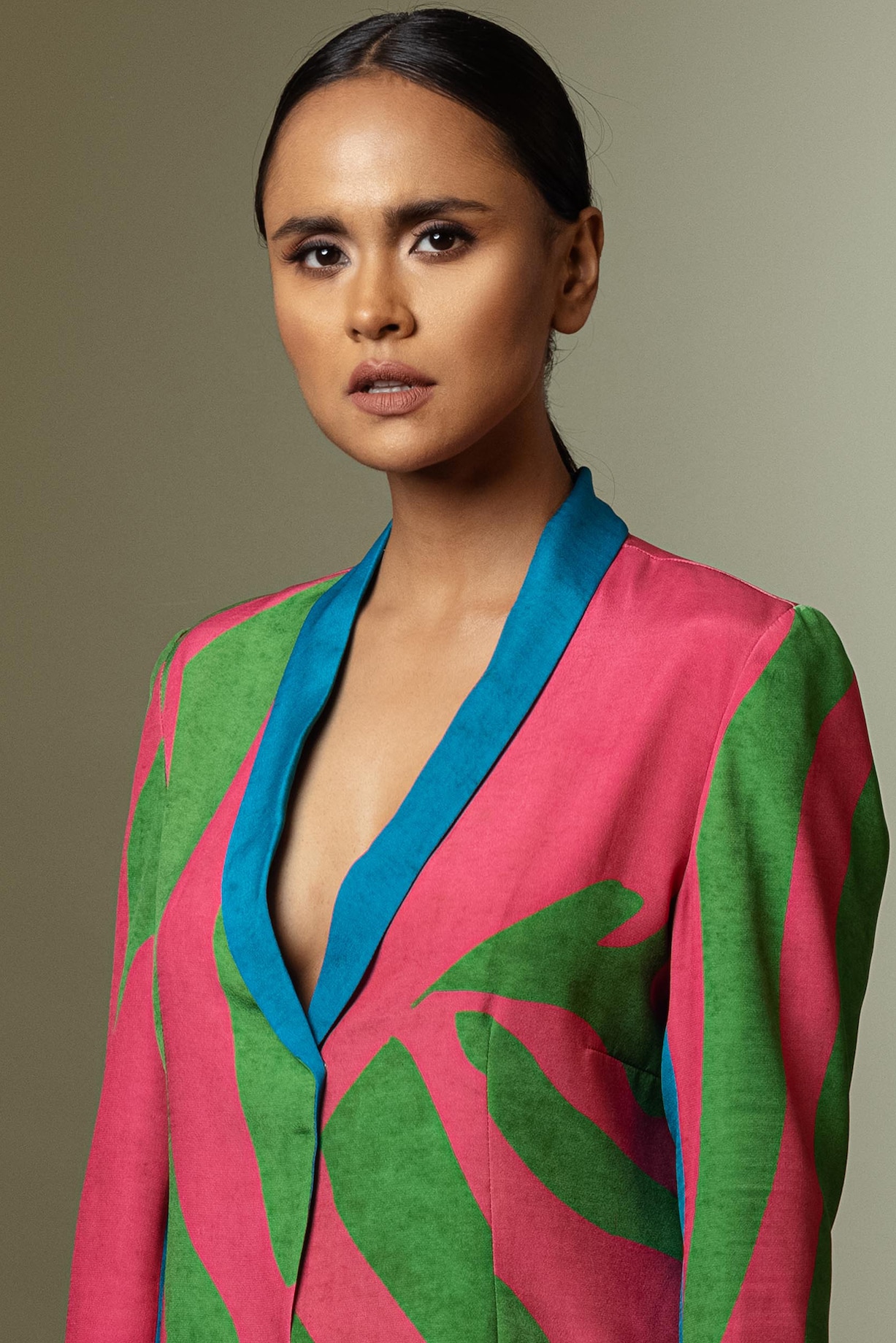 Multi Colored Natural Crepe Wide Leg Pant Set Design by Nautanky By ...