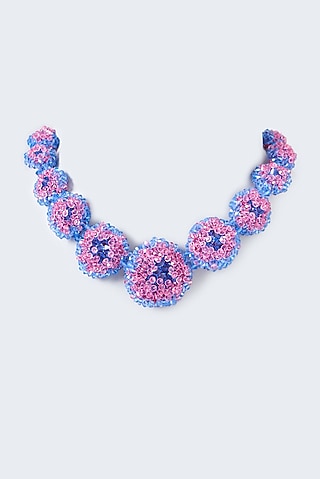 Rose Pink & Sapphire Blue Xillion Swarovski Crystal Choker Necklace by ...