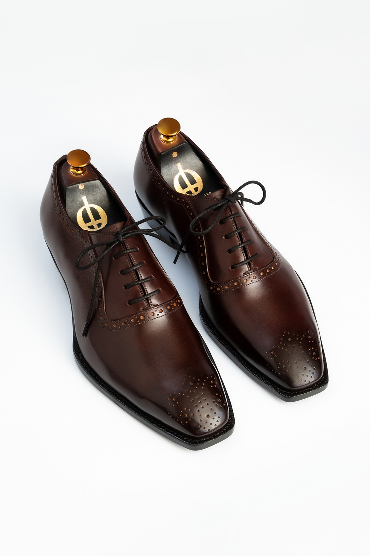 Brown Full Grain Leather Oxford Shoes by OBLUM at Pernia's Pop Up Shop 2025