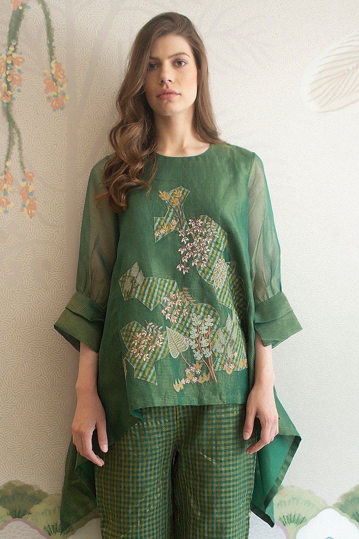 Plantation Green Handloom Linen Silk Tunic Set by OJA at Pernia's Pop ... Plantation Green Handloom Linen Silk Tunic Set by OJA at Pernia's Pop ...