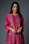 Hot Pink Viscose Silk Embroidered Kurta Design by One not two at Pernia's Pop Up Shop 2024