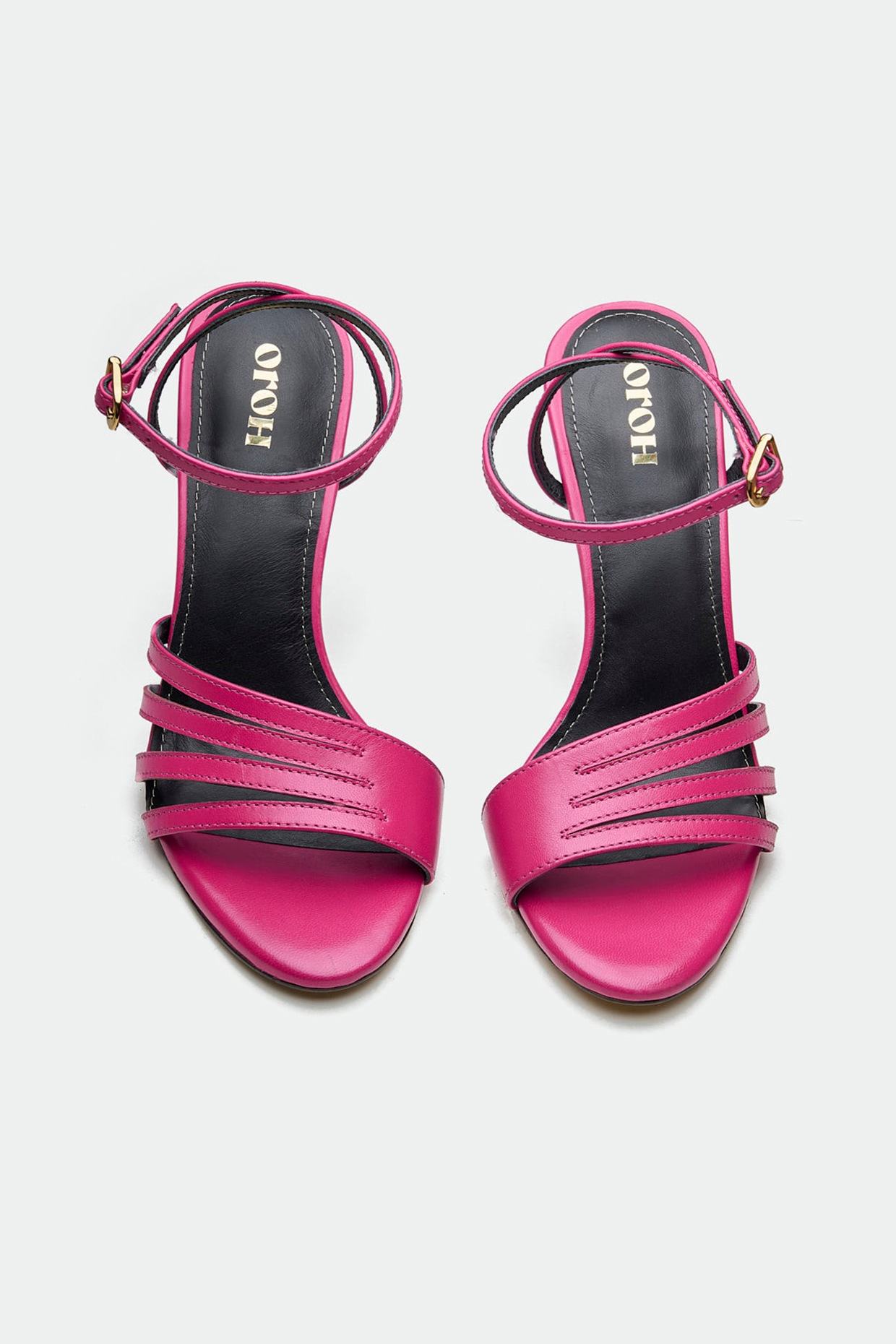 Pink Genuine Leather Stiletto Heels by Oroh at Pernia's Pop Up Shop 2025