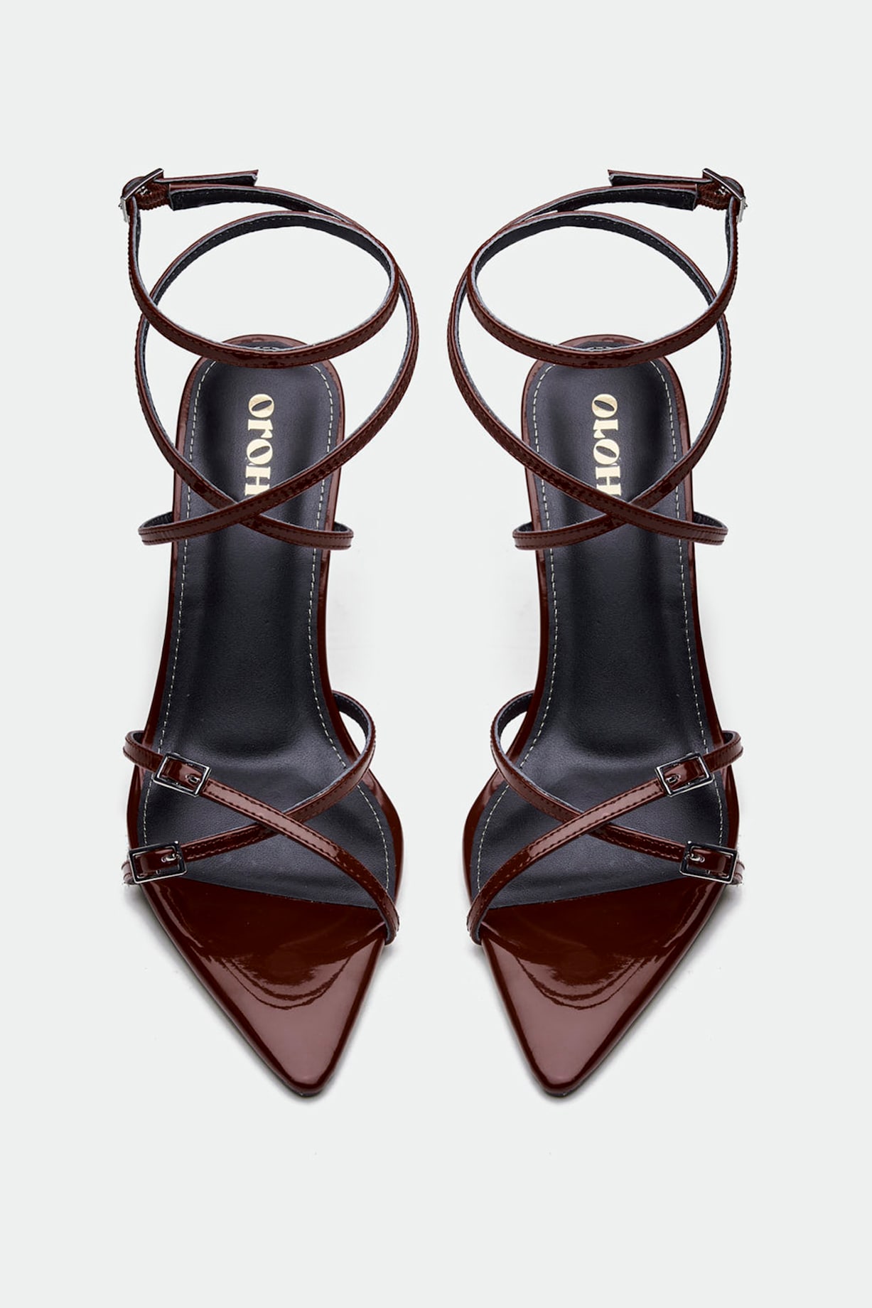 Maroon Genuine Leather Stiletto Heels by Oroh at Pernia's Pop Up Shop 2025