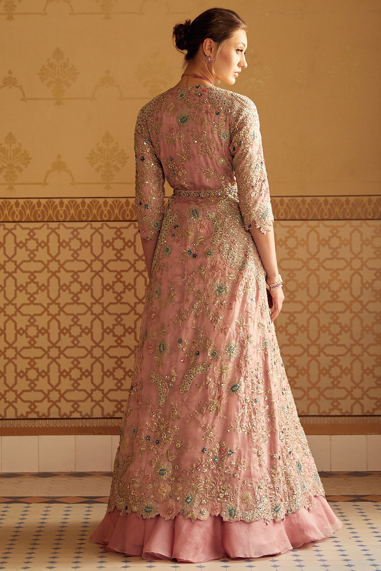 Soft Berry Embroidered Jacket Set by OSAA By Adarsh at Pernia's Pop Up ...