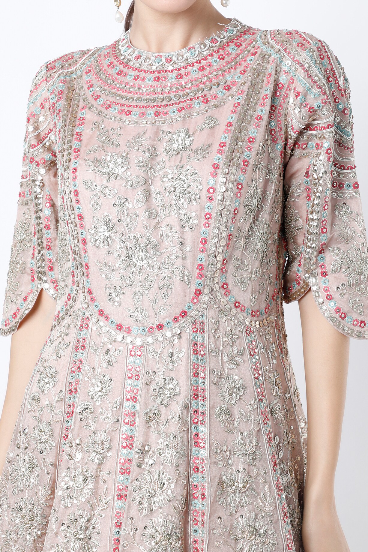 Sepia Rose Organza Gown by OSAA By Adarsh at Pernia's Pop Up Shop 2025