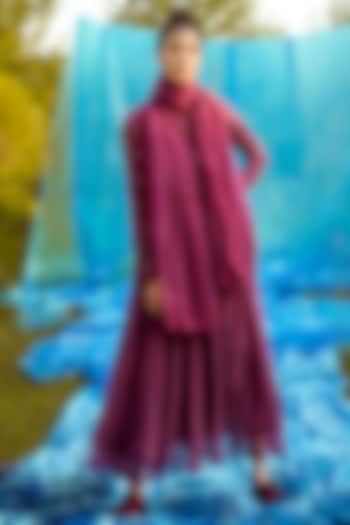 Jamuni Purple Embroidered Anarkali With Dupatta Design by Paulmi ...