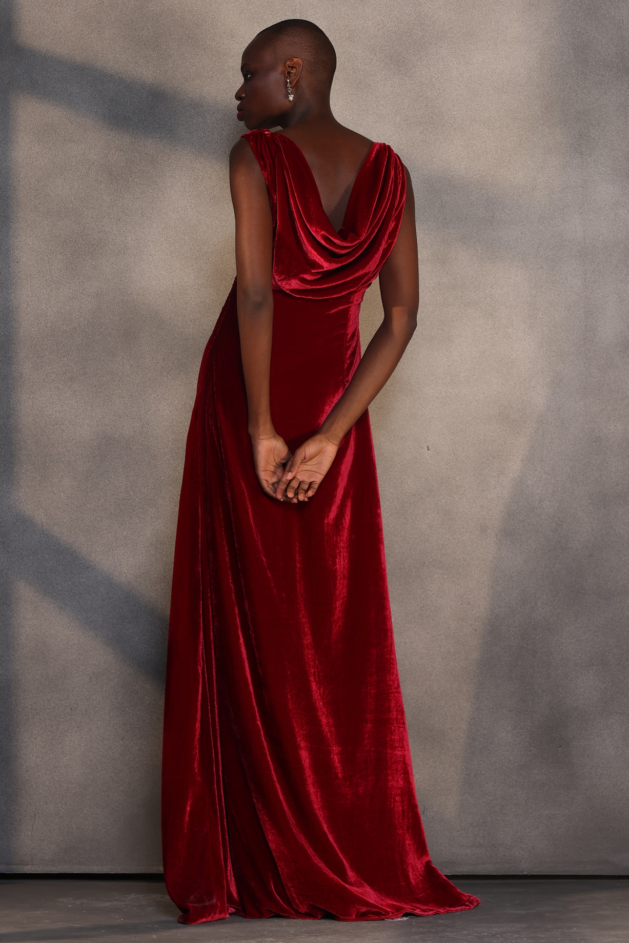 Ruby Red Velvet Gown by Payal Jain at Pernia's Pop Up Shop 2025