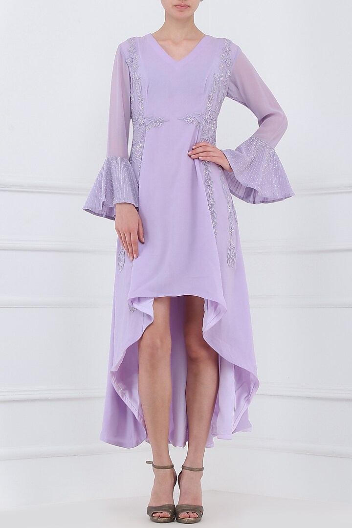 Pastel purple embroidered dress available only at Pernia's Pop Up Shop ...