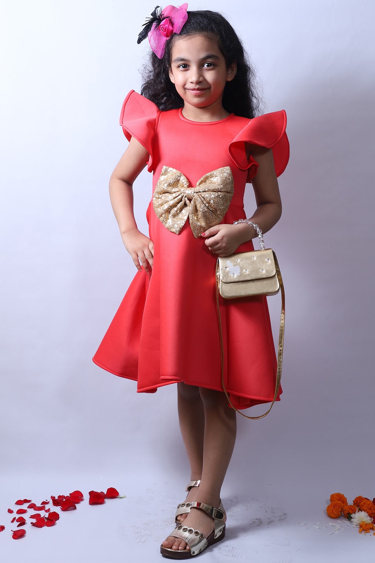 Peach Scuba Frock For Girls by Pankhuri by Priyanka - Kids at Pernia's ...