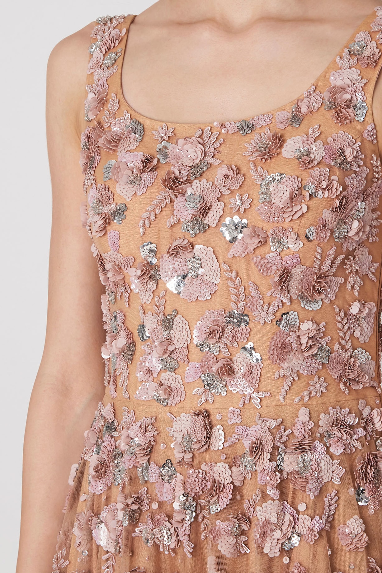 Old Rose Pink Embroidered Gown by Priya Chhabria at Pernia's Pop Up ...