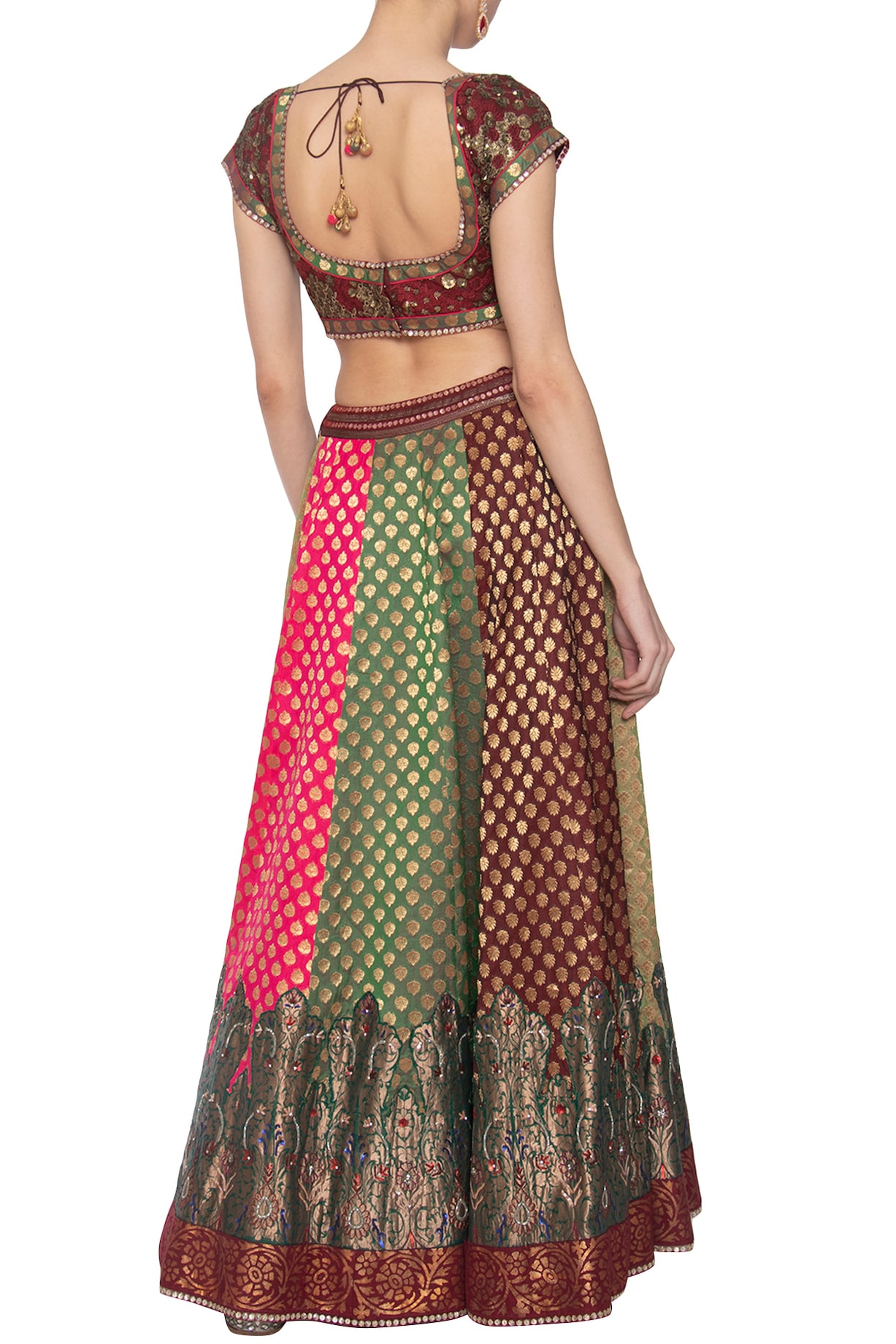 Multi colored banarasi lehenga set by Poonam Dubey Designs at Pernia's ...