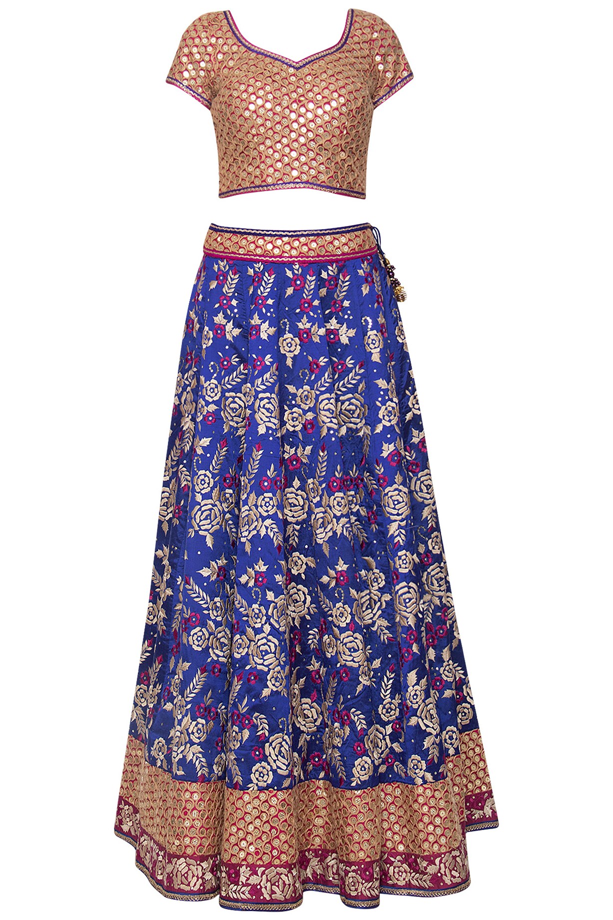 Blue banarasi silk lehenga set Design by Poonam Dubey Designs at Pernia ...