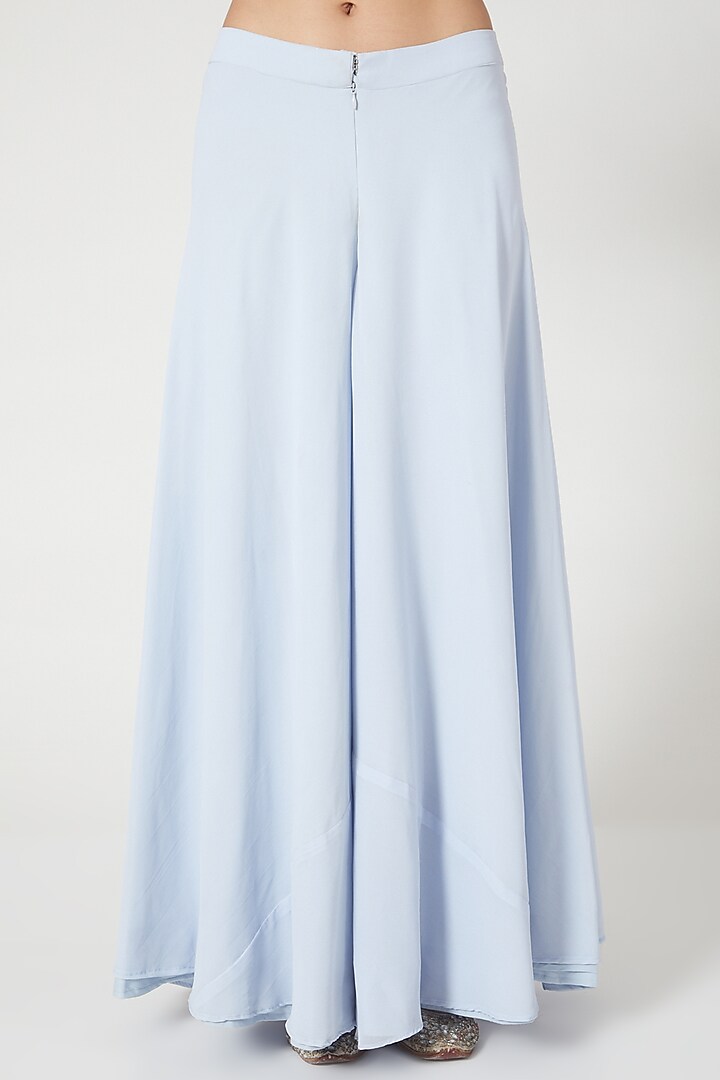 Sky Blue Embellished Sharara Set by Pesha at Pernia's Pop Up Shop 2026