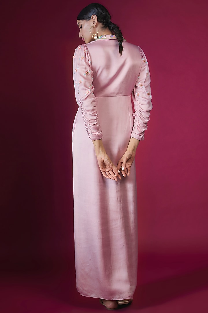 Purple Satin Draped Dress by PITARA BY SIPIKA CHAWLA at Pernia's Pop Up ...