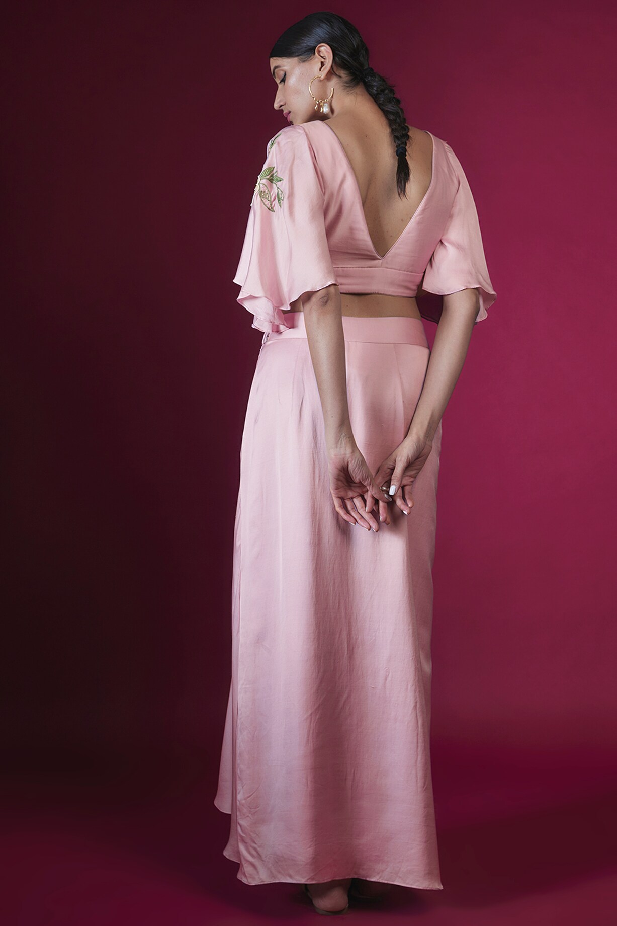 Purple Satin Draped Dhoti Set by PITARA BY SIPIKA CHAWLA at Pernia's ...