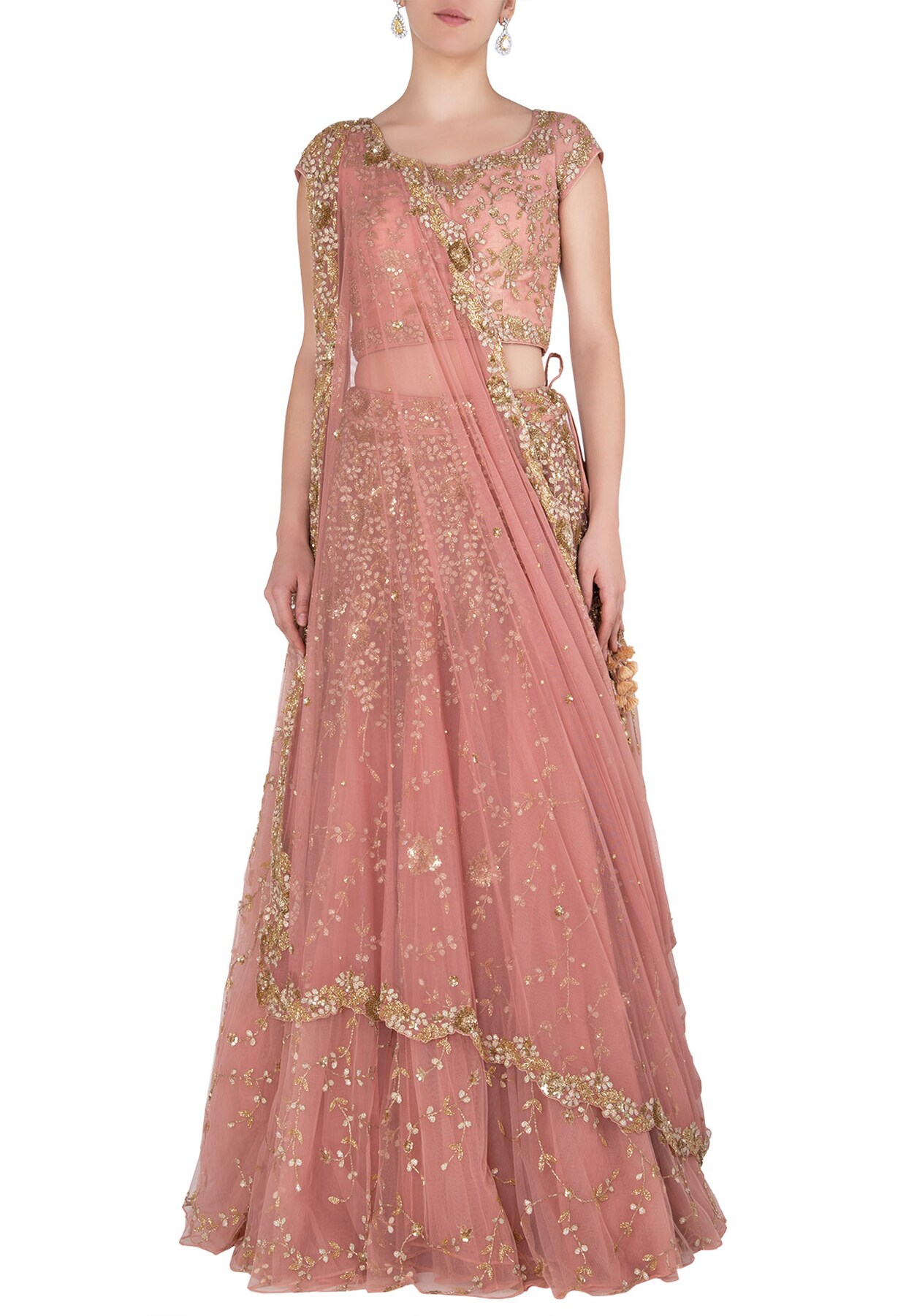 Rose pink embellished lehenga set available only at Pernia's Pop Up ...