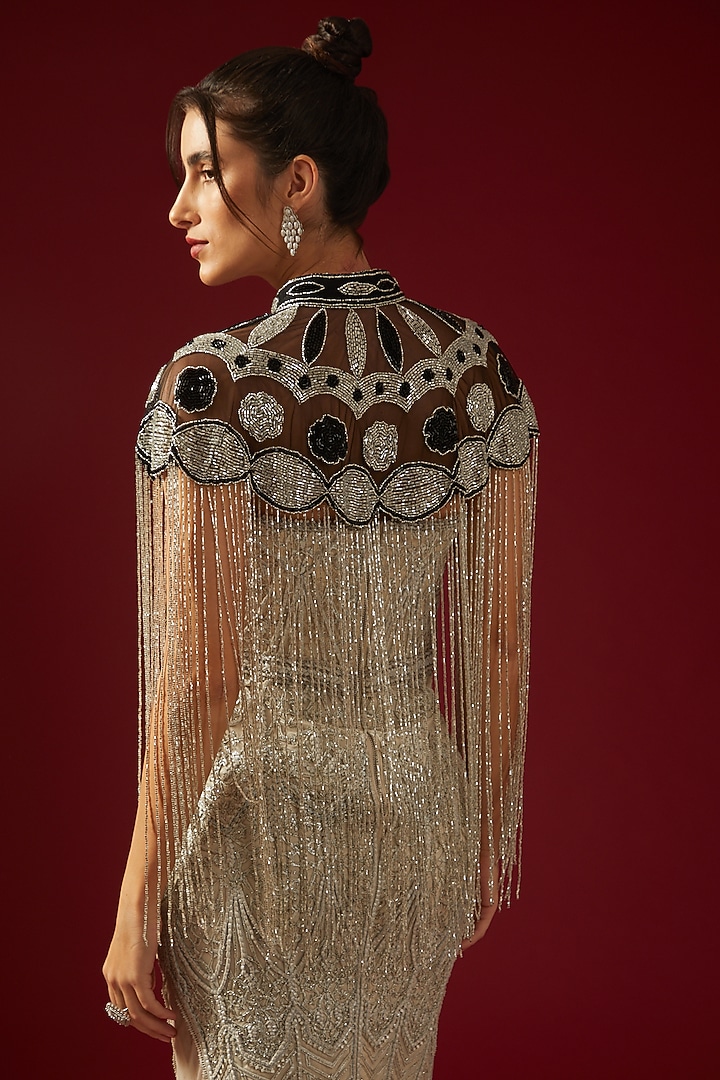 Black & White Embroidered Cape by PETERPAN TRINKETS at Pernia's Pop Up ...