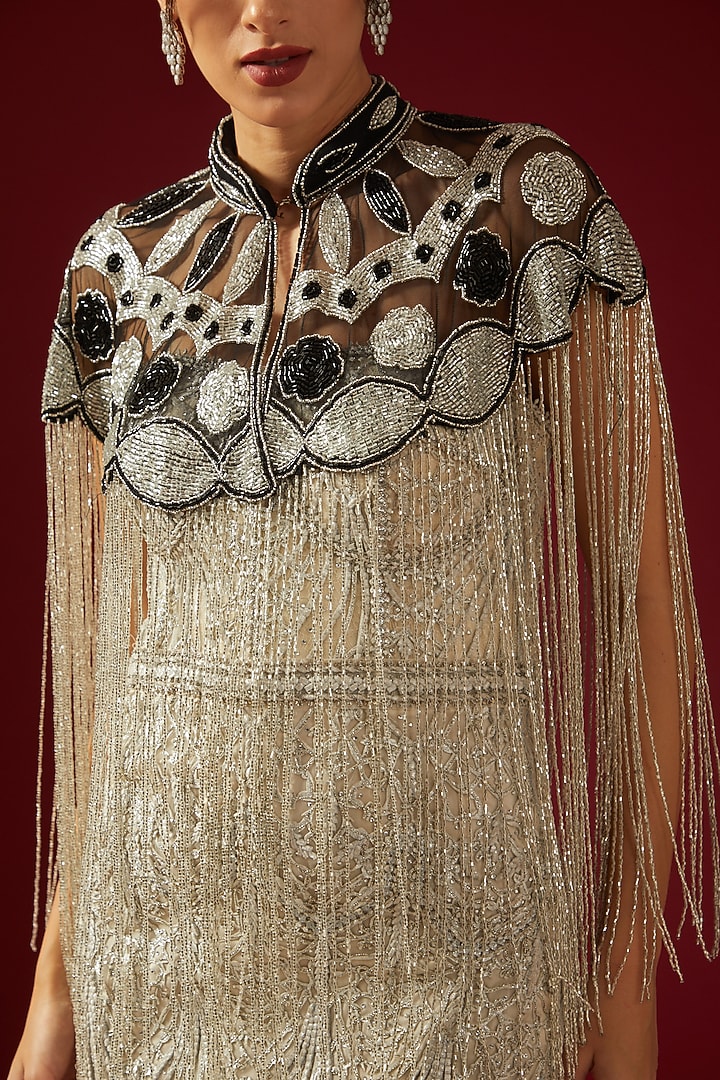 Black & White Embroidered Cape by PETERPAN TRINKETS at Pernia's Pop Up ...