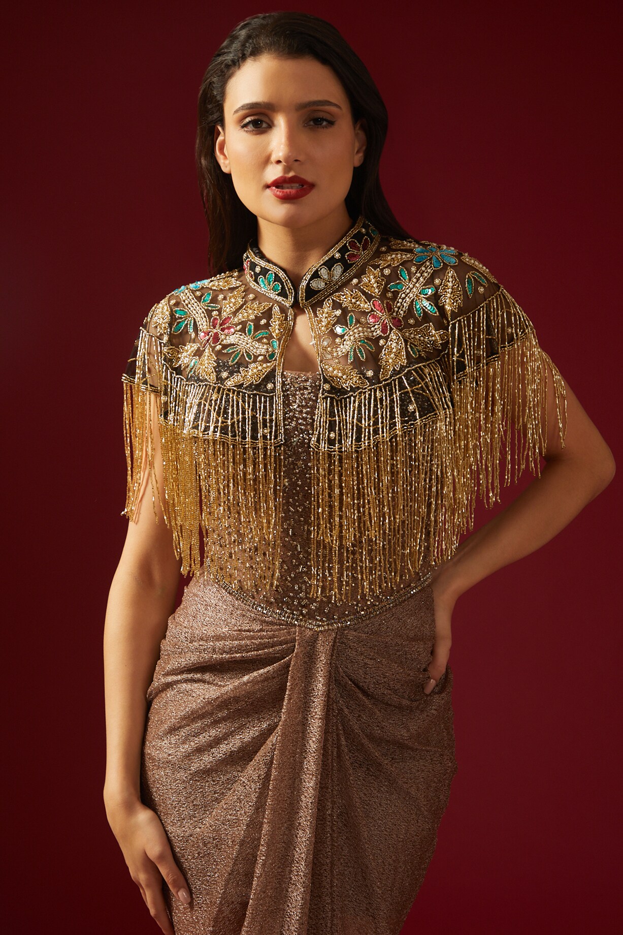Multi-Colored Embroidered Cape by PETERPAN TRINKETS at Pernia's Pop Up ...