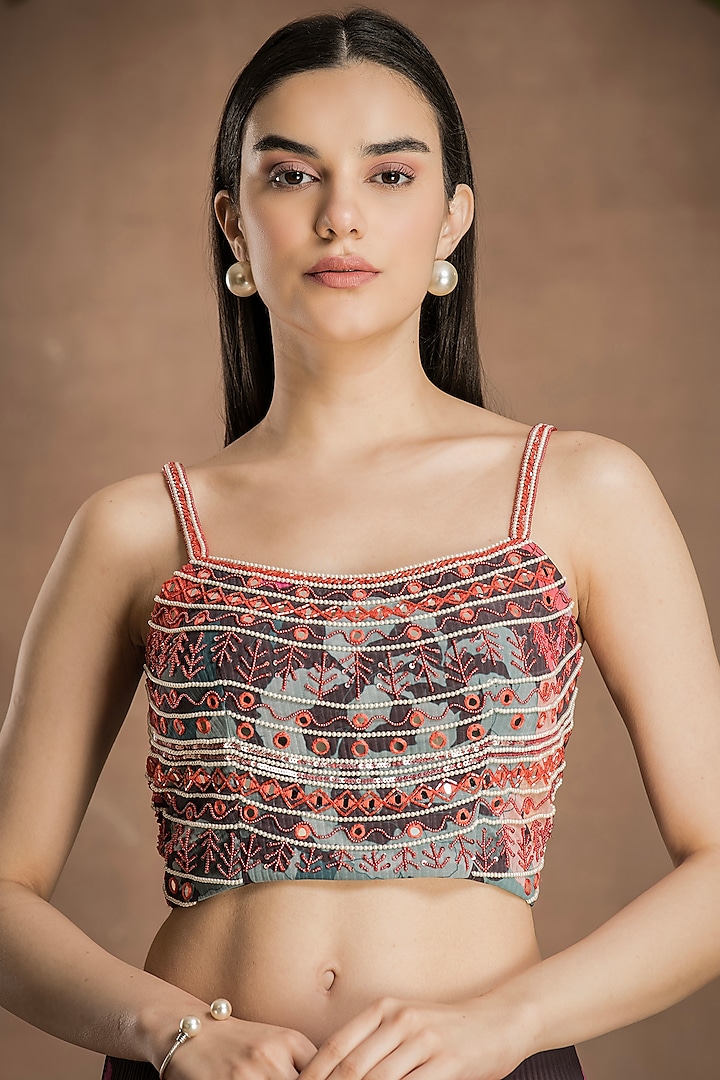 Dark Chocolate Brown Georgette Digital Printed Pleated Pre-Draped Saree ...