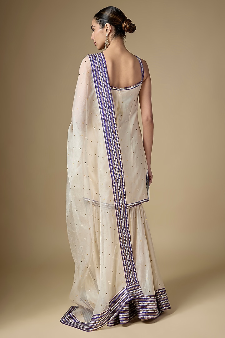 Ivory & Violet Chanderi Gharara Set by Priyal Prakash at Pernia's Pop ...