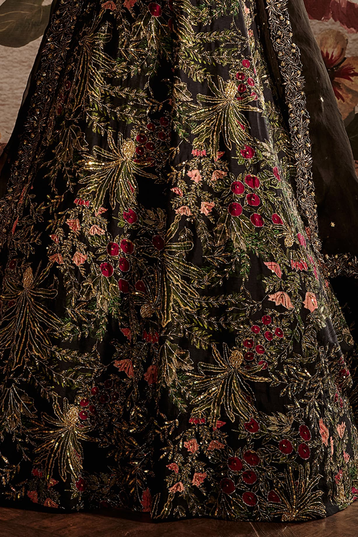 Multi-Colored Embroidered Lehenga Set Design by Prints By Radhika at ...