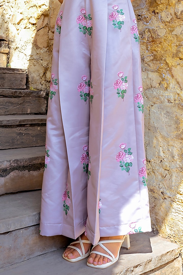 Mocha Brown Dull Satin Pleated Jumpsuit Design by Pasha at Pernia's Pop ...