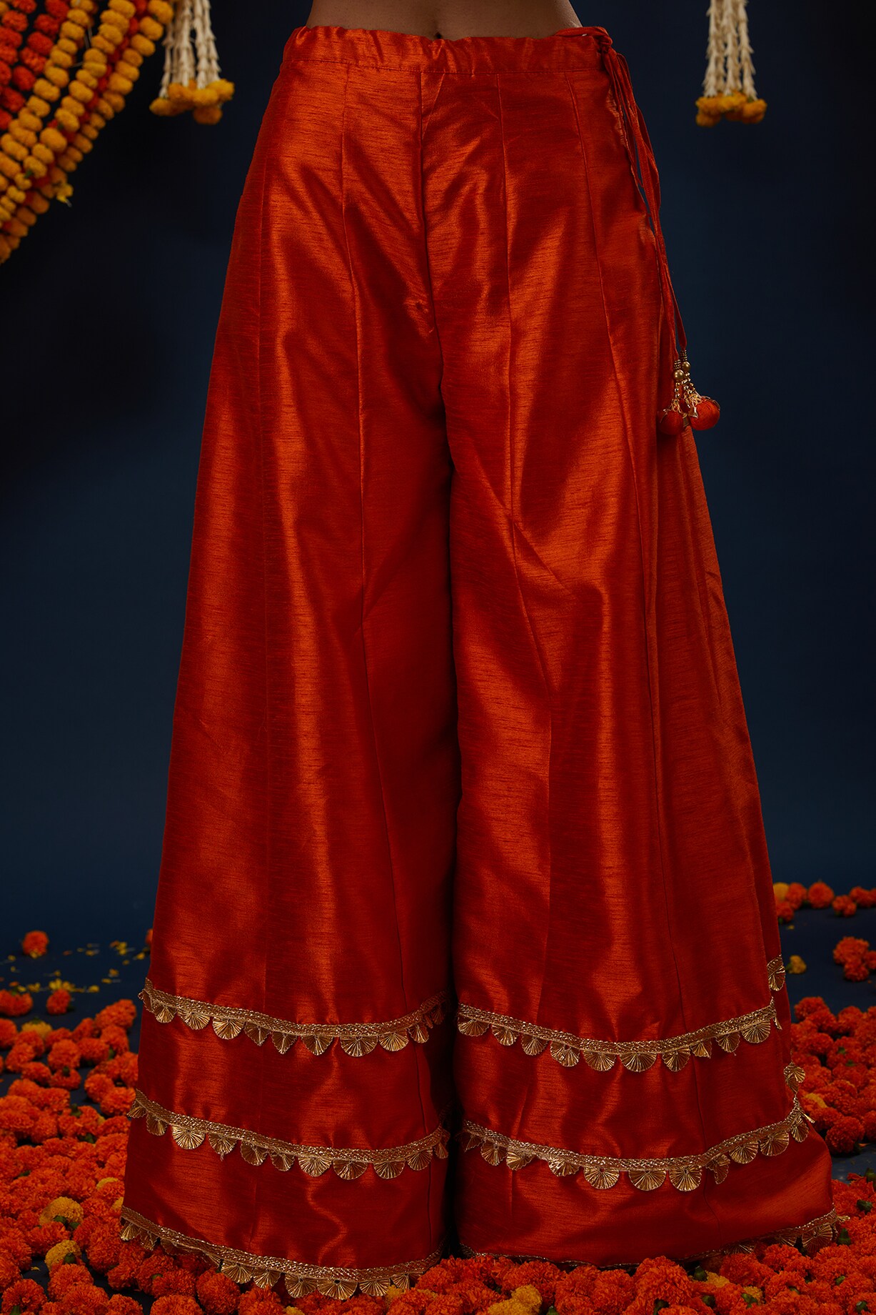 Rust Dupion Sharara Set by Preeti S Kapoor at Pernia's Pop Up Shop 2026