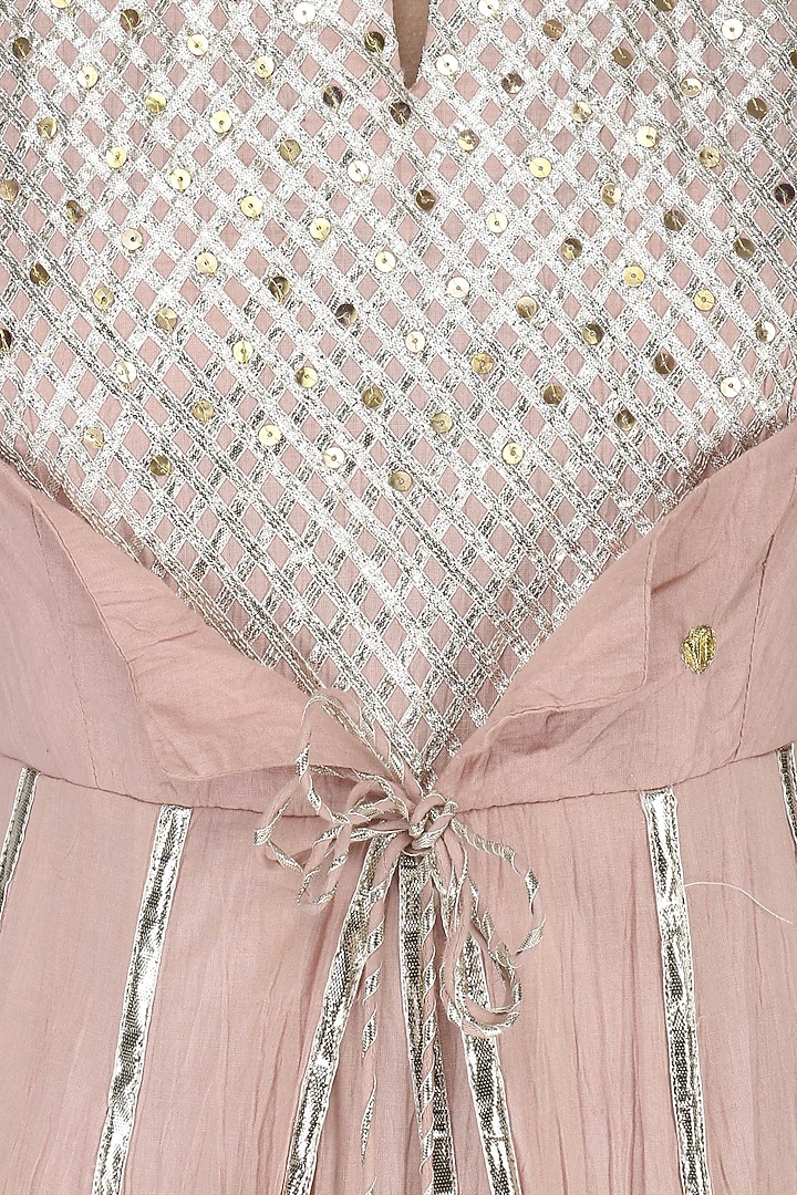 Blush pink layered kalidaar kurta set available only at Pernia's Pop Up ...