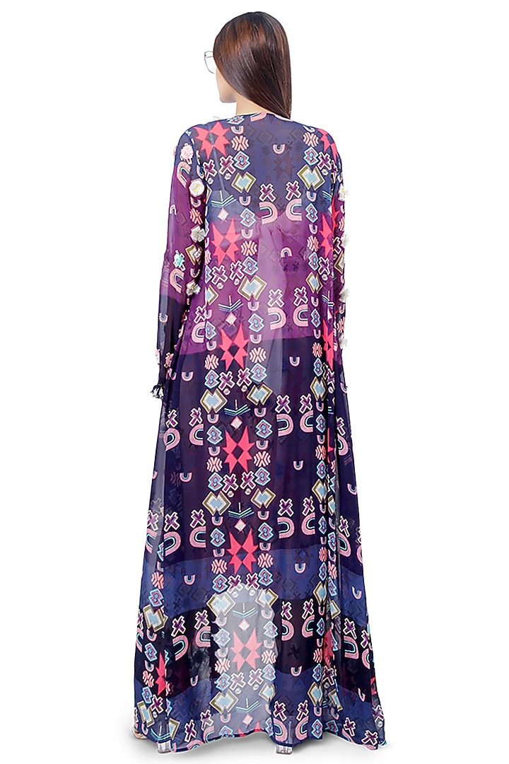 Purple & Pink Embroidered Jacket Set by Payal Singhal at Pernia's Pop ...