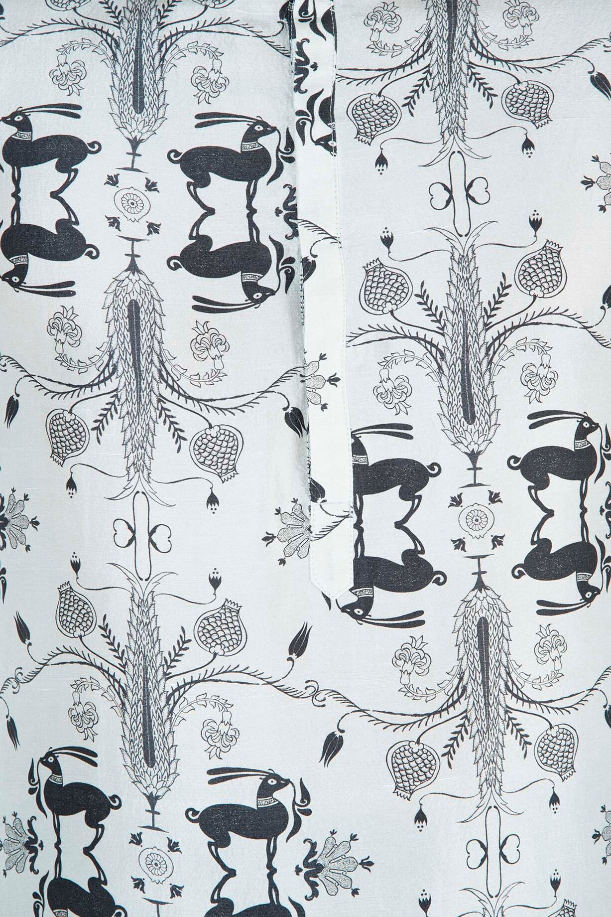 Powder blue printed kurta with black churidar pants available only at ...