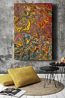 Multi-Colored Canvas Paper Digital Wall Art Design by RAFFINEE at ...