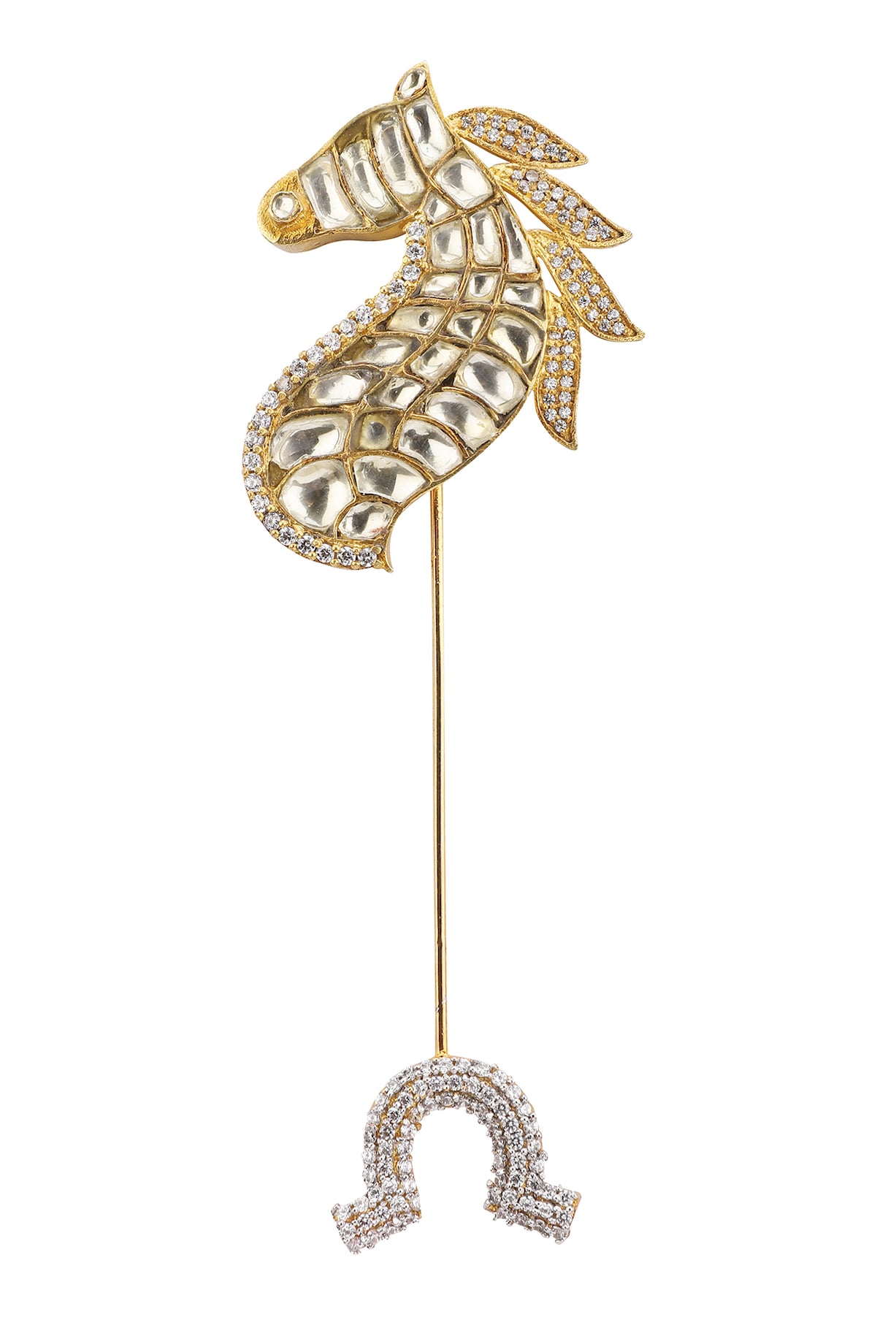 Gold plated horse shoe lapel pin set available only at Pernia's Pop Up ...