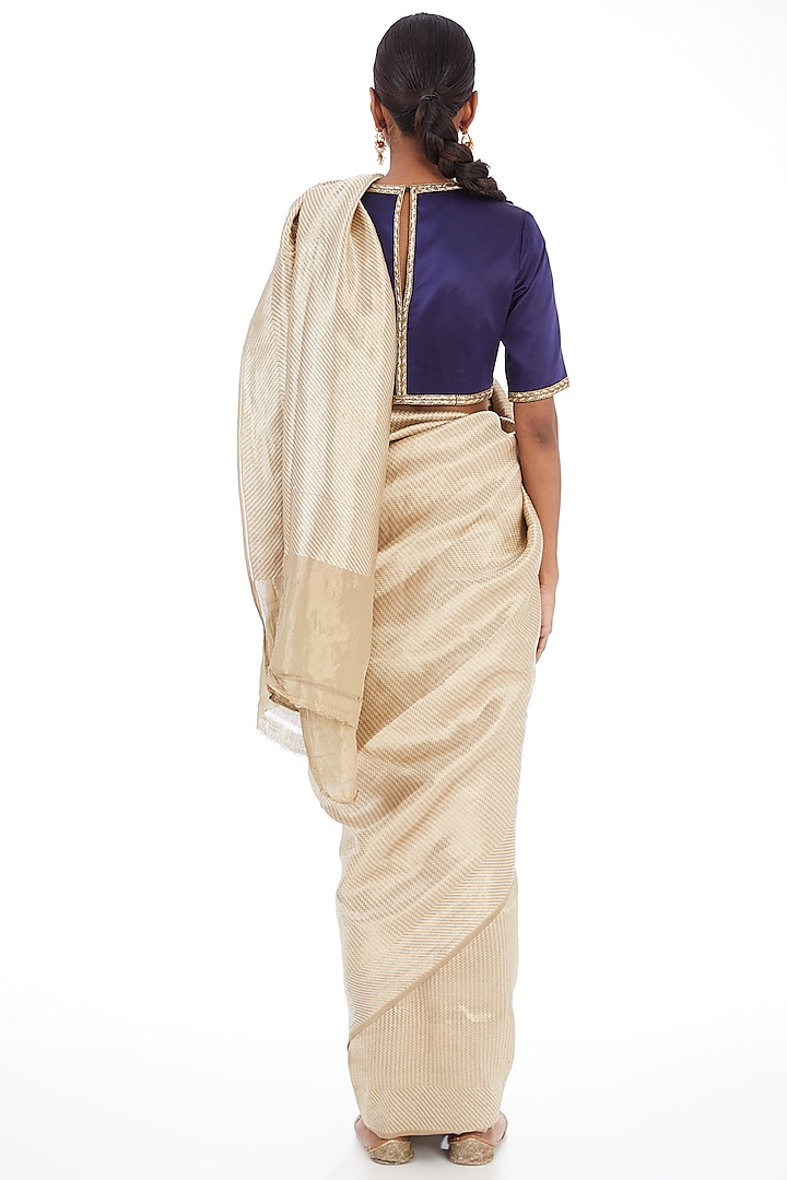 Gold & Silver Tissue Silk Saree by Raw Mango at Pernia's Pop Up Shop 2025