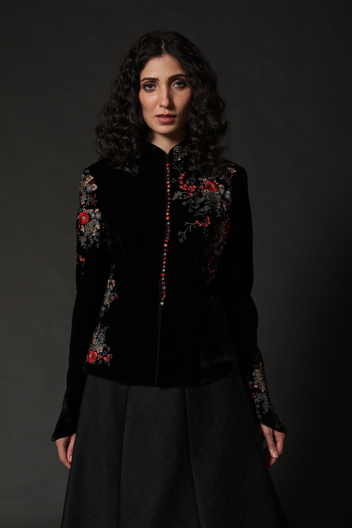 Black Embroidered Jacket by Rohit Bal at Pernia's Pop Up Shop 2025