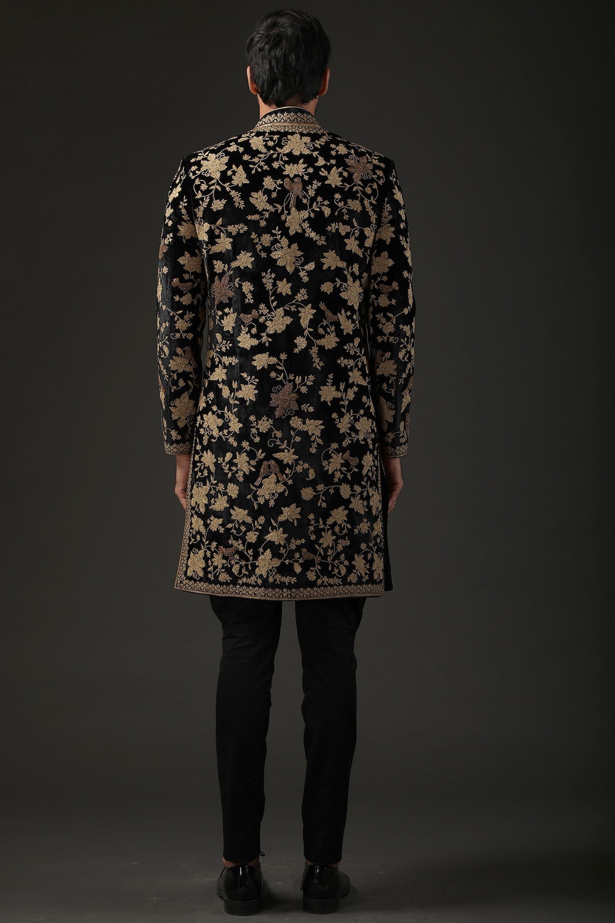 Buy Rohit Bal Men Black Embroidered Sherwani at Pernia'sPopUpShopMen 2025