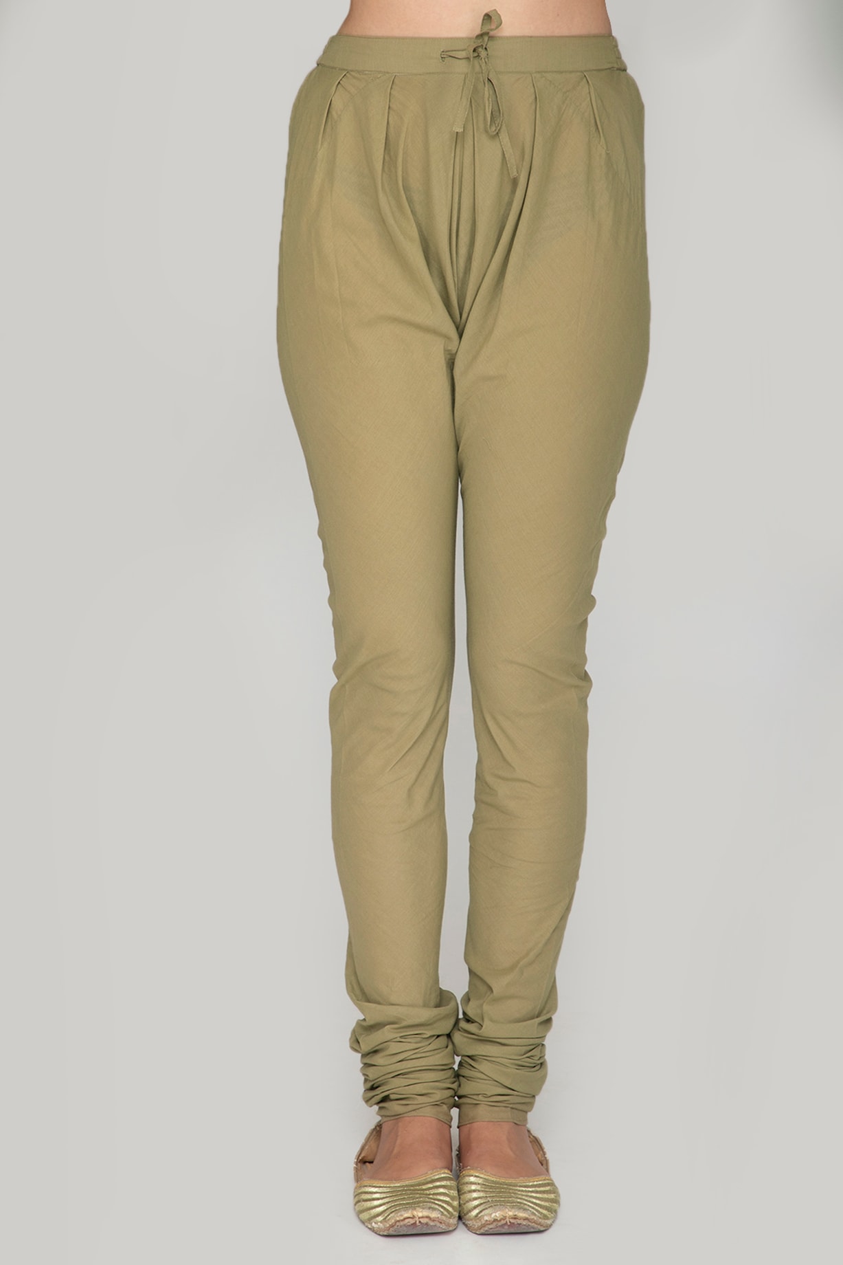 Olive Green Foil Printed Anarkali With Dupatta by Rohit Bal at Pernia's ...