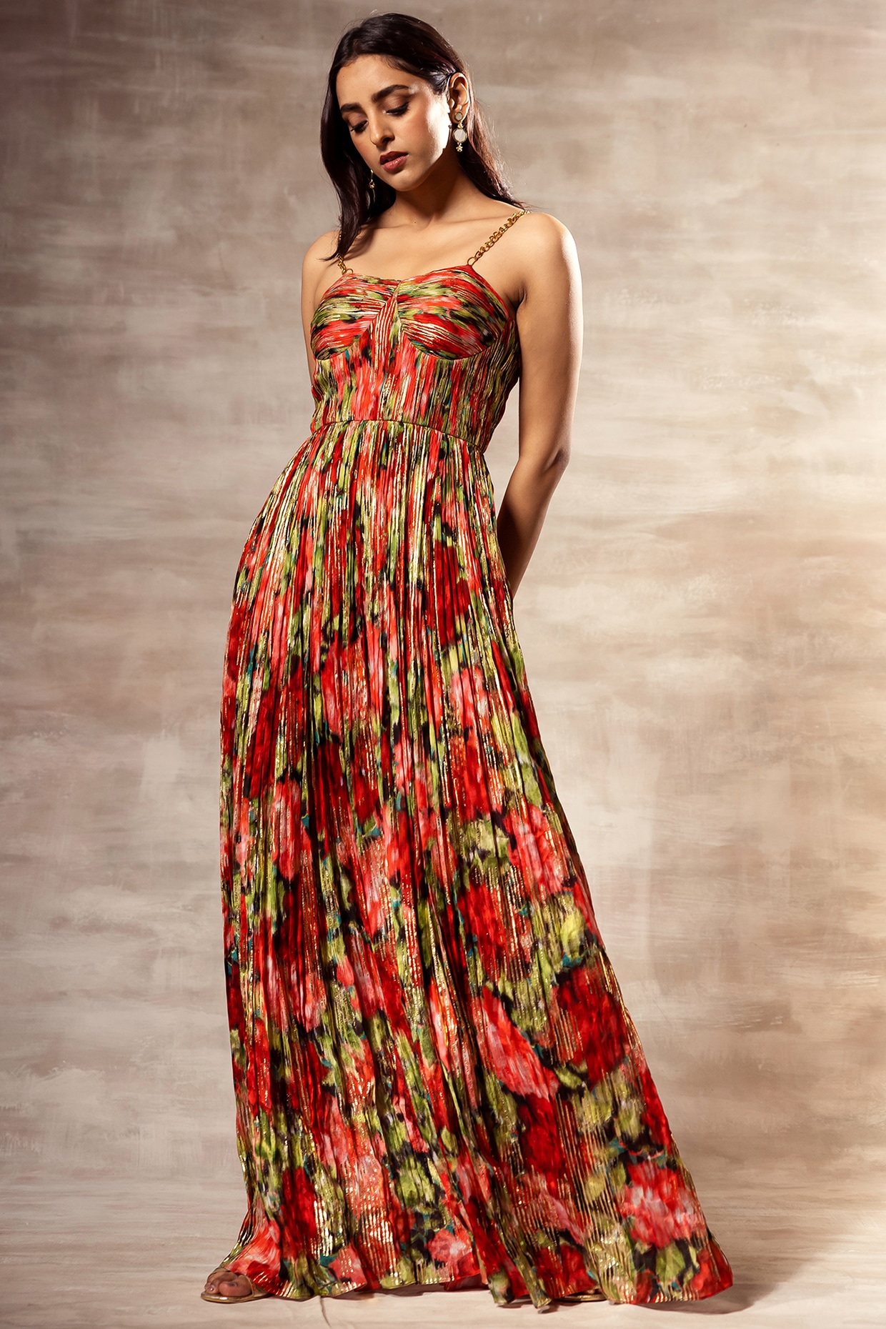 Multi-Colored Printed Maxi Dress by RUHR INDIA at Pernia's Pop Up Shop 2025