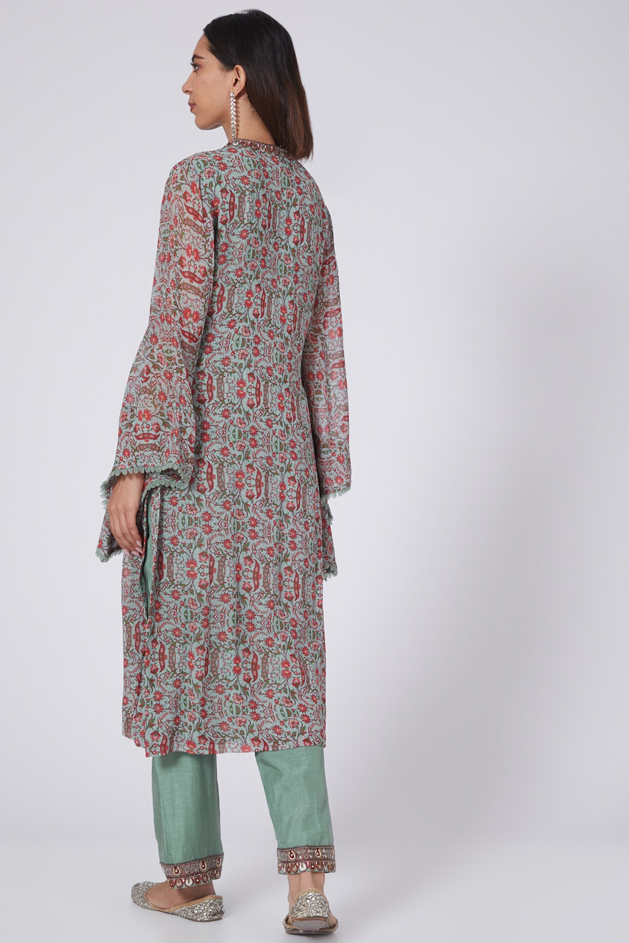 Aqua Organza Kurta Set Design by Ridhima Bhasin at Pernia's Pop Up Shop ...