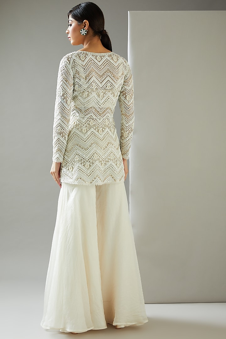 White Embroidered Jacket Set Design by Ridhima Bhasin at Pernia's Pop ...