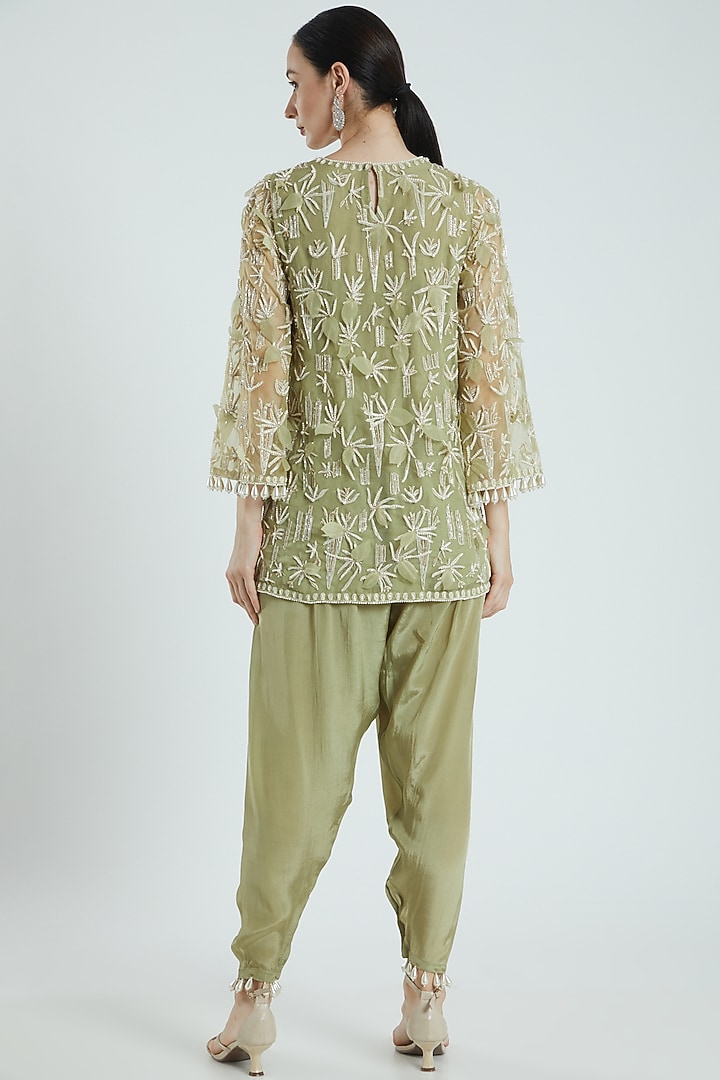Sage Green Embroidered Kurta Set Design by Ridhima Bhasin at Pernia's ...