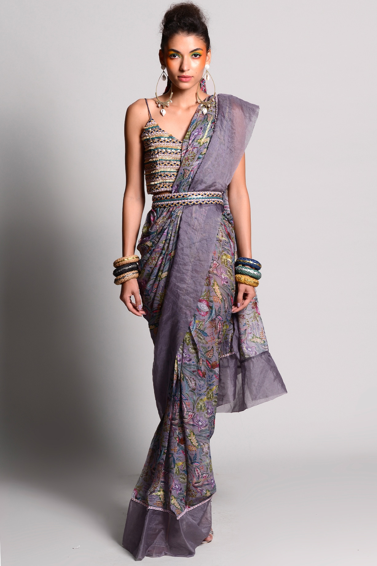 Jupiter Tropical Printed Saree by Rishi & Vibhuti at Pernia's Pop Up ...