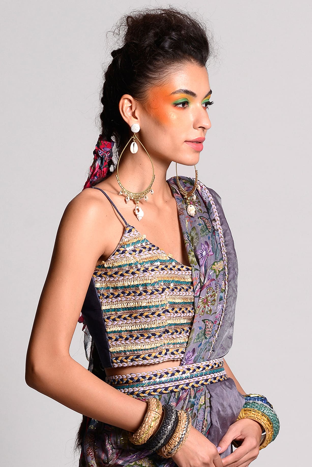 Jupiter Tropical Printed Saree by Rishi & Vibhuti at Pernia's Pop Up ...