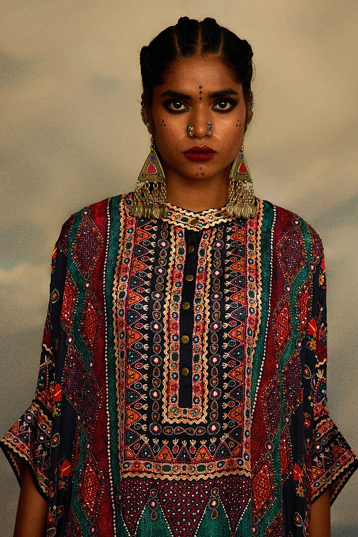 Multi-Colored Silk Printed Tunic by Rajdeep Ranawat at Pernia's Pop Up ...