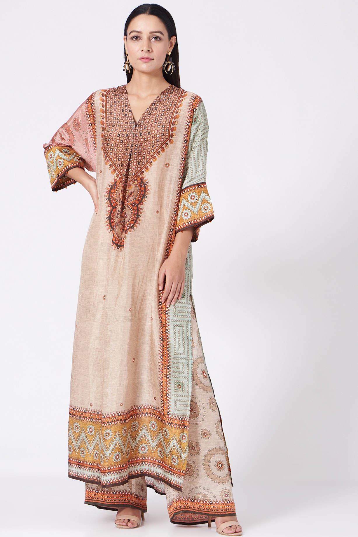 Multi-Colored Silk Tunic Kurta by Rajdeep Ranawat at Pernia's Pop Up ...