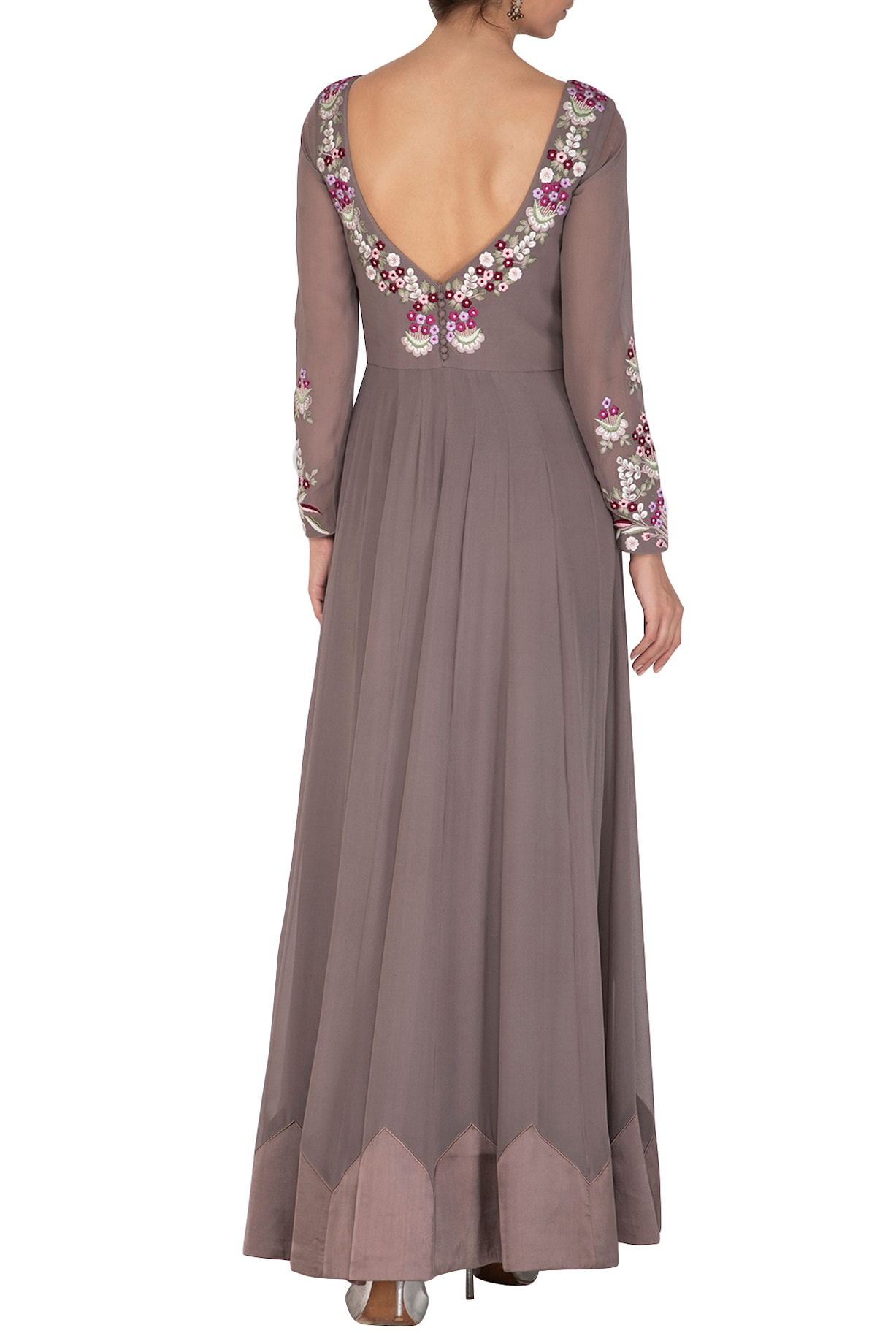 Onion Pink Embroidered Anarkali Set by Rachit Khanna at Pernia's Pop Up ...