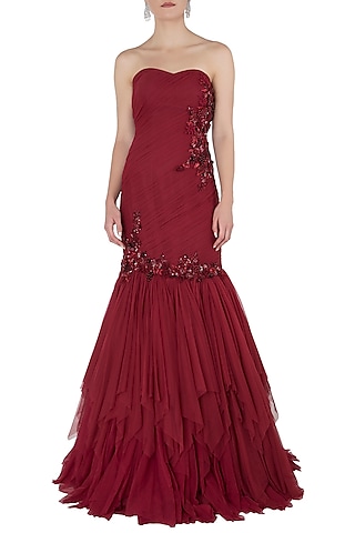 Red tube embellished gown available only at Pernia's Pop Up Shop. 2026