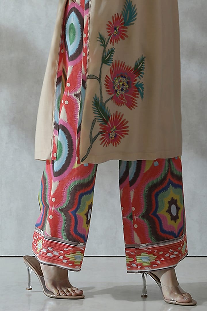 Multi-Colored Cotton Silk Embroidered Tunic Design by Ranna Gill at ...